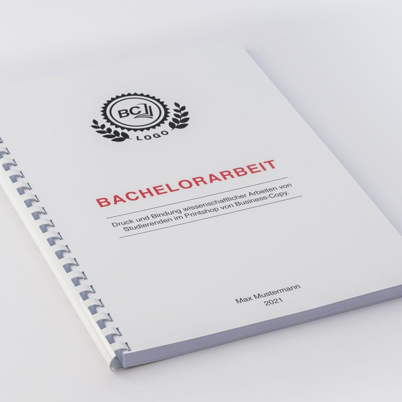 Bachelorarbeit: Bindung auswählen und Druck in Auftrag geben